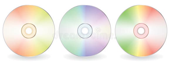 Three cd-disks stock vector. Illustration of information - 6510144