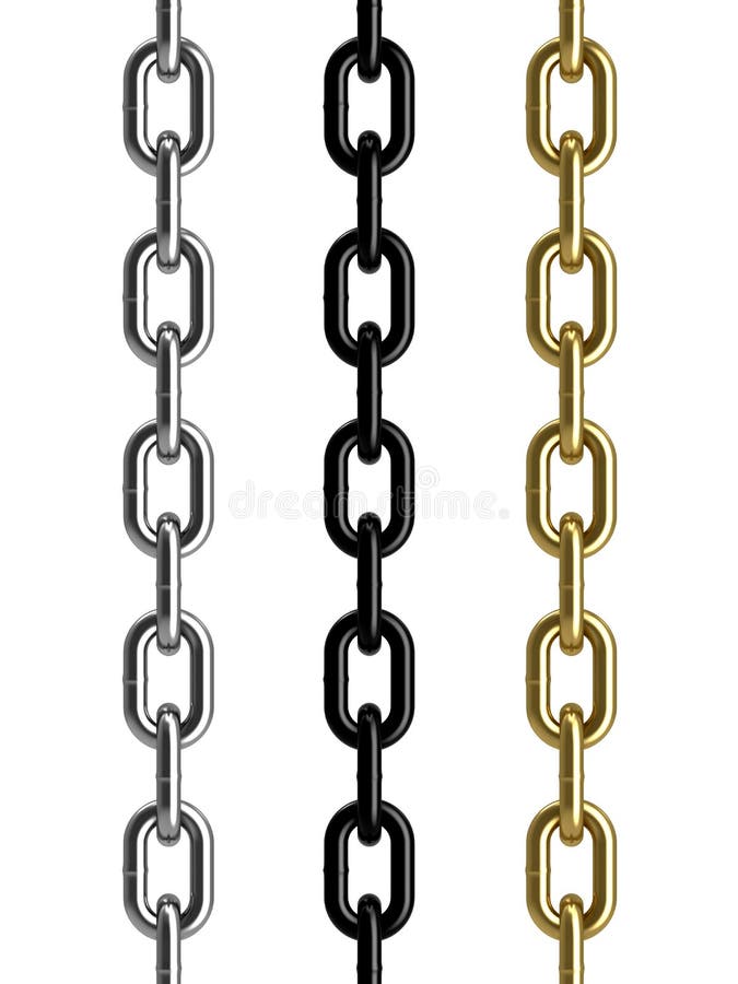 Metal Chain Links Illustration Stock Vector - Illustration of connect ...