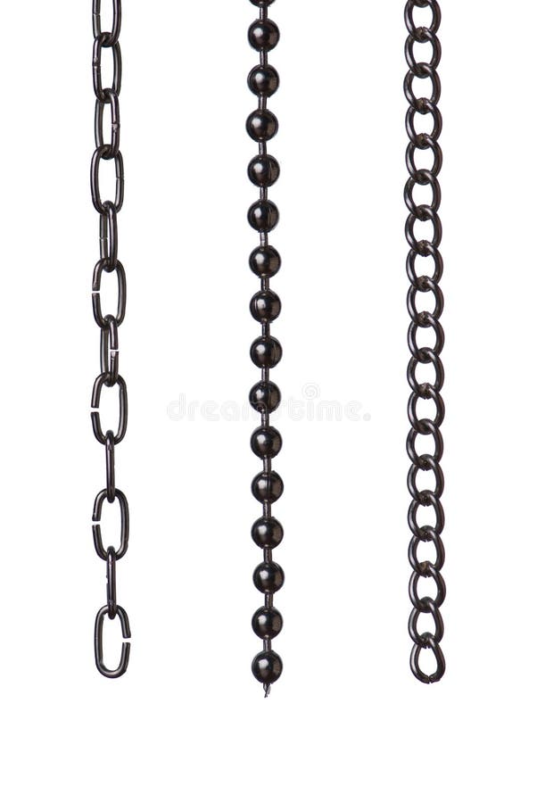 Three chain segments stock image. Image of taut, shiny - 3700485