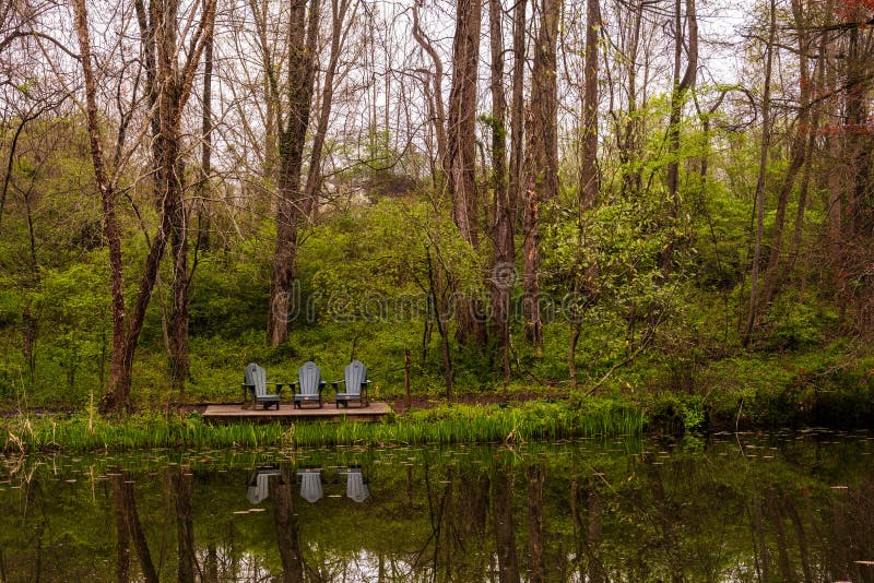 Three Chairs in a Rest Area Stock Image - Image of northern, peaceful ...