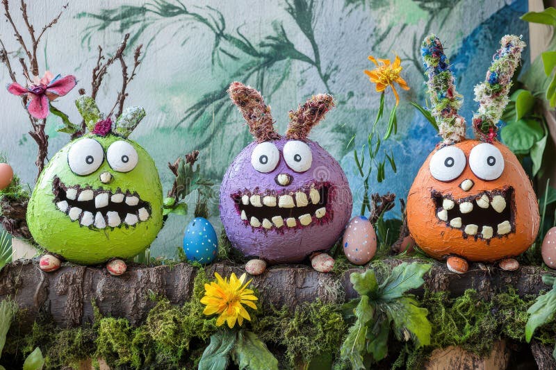 Vibrant Creature Decor Enhances Spring Fest! Stock Image - Image of ...