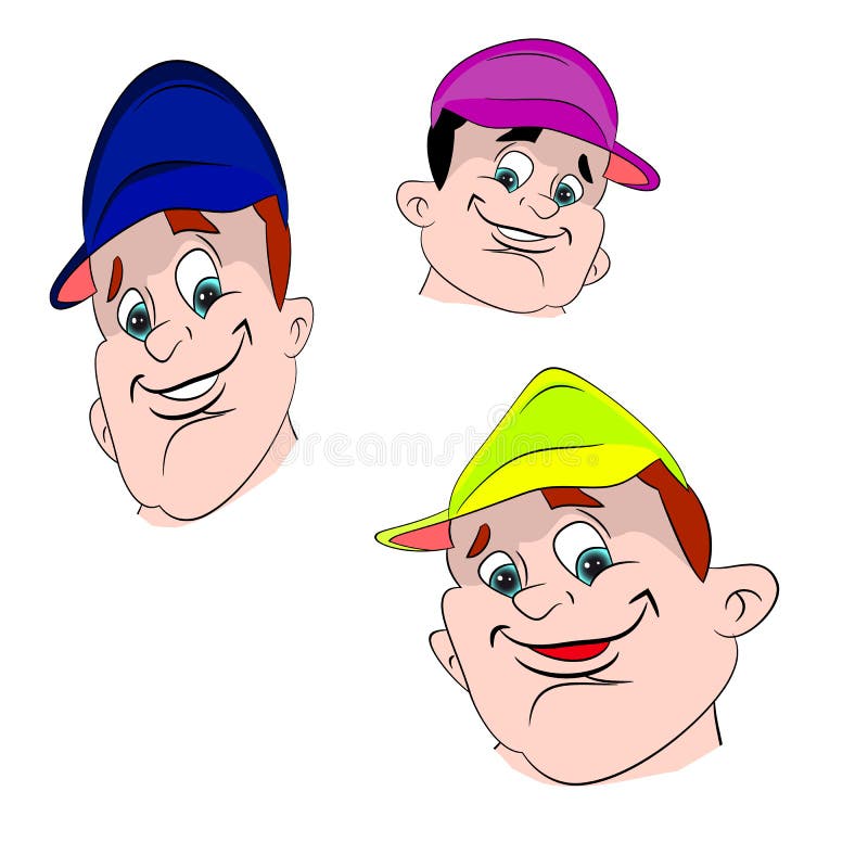 Three Cartoon Faces Stock Illustrations – 451 Three Cartoon Faces Stock ...