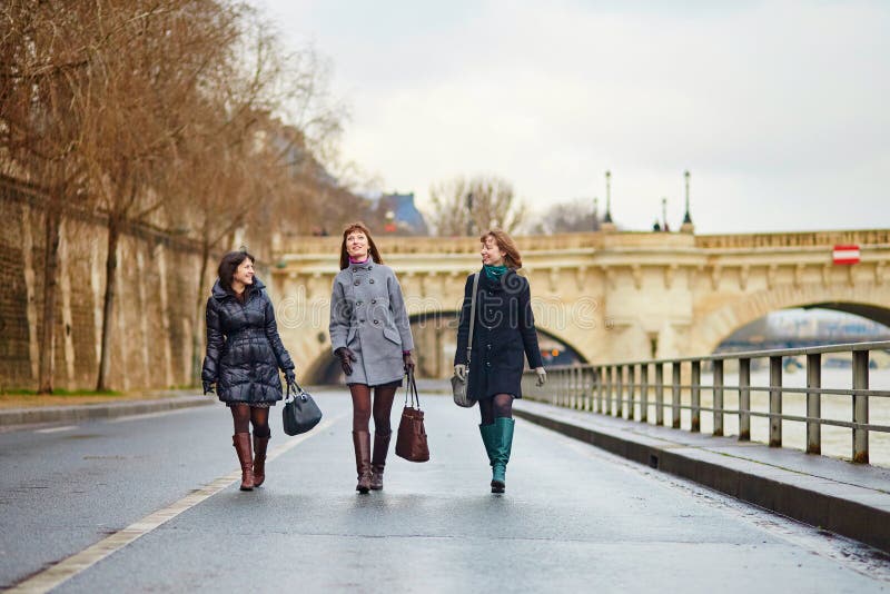 Friends in Paris together stock photo. Image of caucasian - 29981224