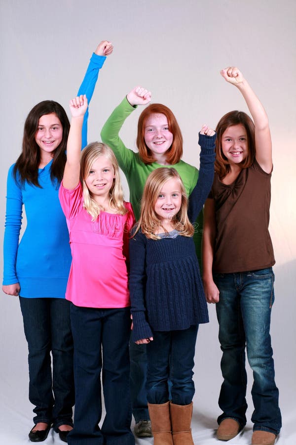 Three Cheers stock image. Image of freckles, beauty, hair - 6692121