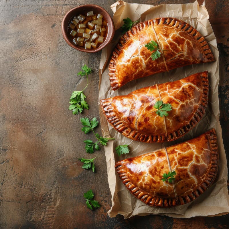 Three Cheese-Covered Pastries on Table Stock Image - Image of treat ...