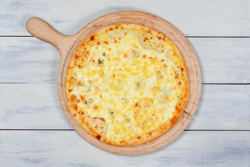 Three cheese pizza stock image. Image of baked, pepper - 90662631