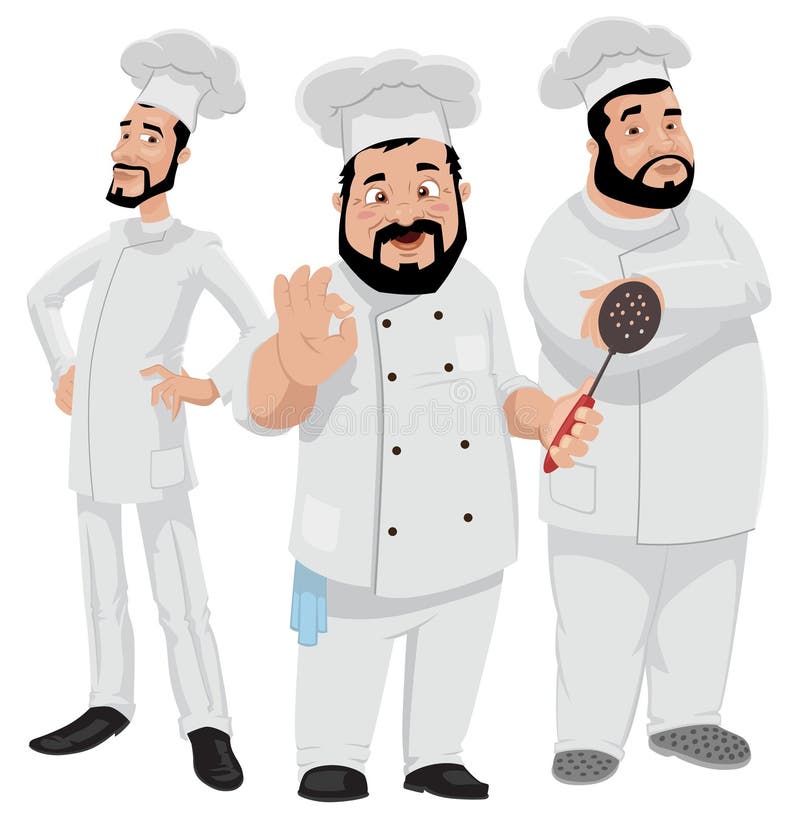 Three Chefs stock vector. Illustration of profession - 35669653