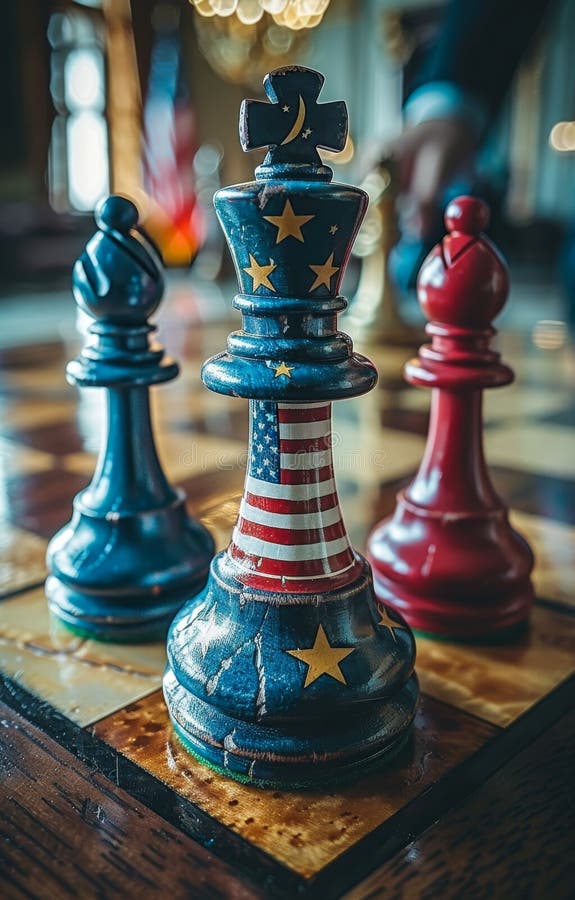 Chess Pieces on Chessboard. a Chessboard with Businessmen As Pawns ...