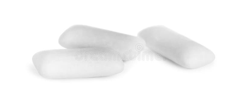 Three Chewing Gum Pieces on White Background Stock Photo - Image of ...