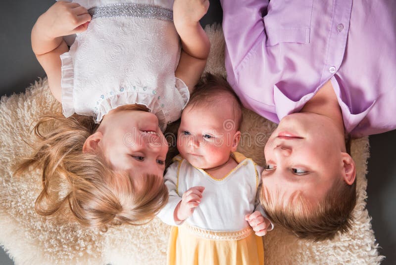 Three children stock image. Image of child, children - 18241971