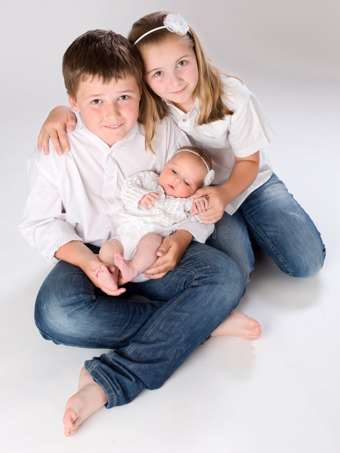 Three children stock image. Image of children, cute, child - 48641627