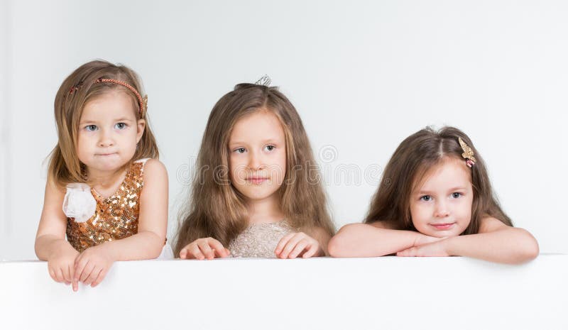 Three Children girl stock photo. Image of cute, beautiful - 81765868