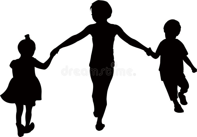 Children Silhouette Stock Illustrations – 121,817 Children Silhouette ...