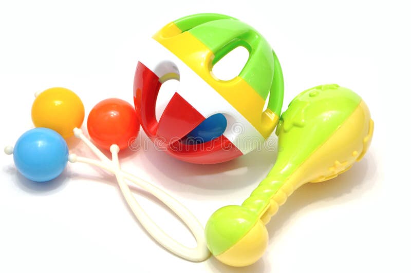 Colorful Baby Rattle stock photo. Image of plastic, play - 9449468