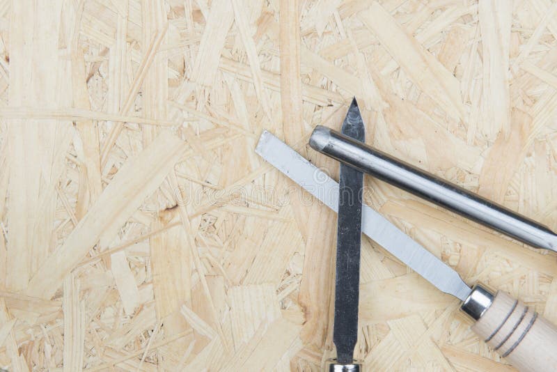 Three Chisels on a Pink Background Stock Photo - Image of background ...