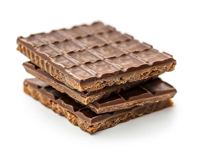 Three Chocolate Bars Stacked on Top of Each Other Stock Illustration ...