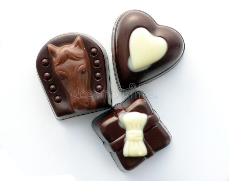 Three chocolate candies stock image. Image of cocoa, cream - 7678309