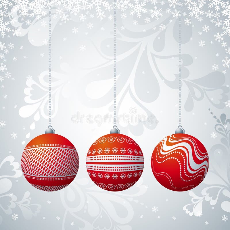 Three Christmas Ball, Vector Stock Vector - Illustration of paint ...