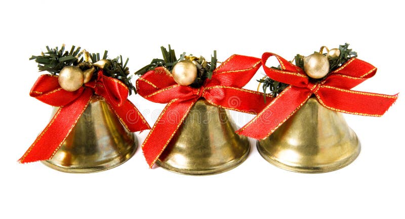 Three Christmas bells stock photo. Image of decoration - 17399466