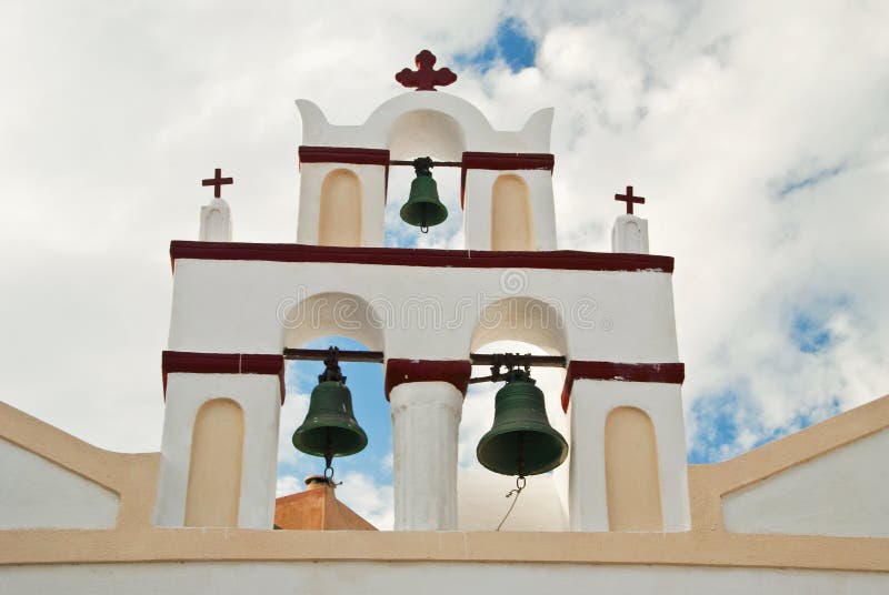 Three Church Bells Three Crosses Stock Image - Image of ringing, pray ...