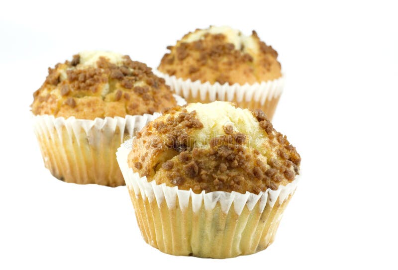 Three Cinnamon Muffins stock photo. Image of cinnamon - 10520540