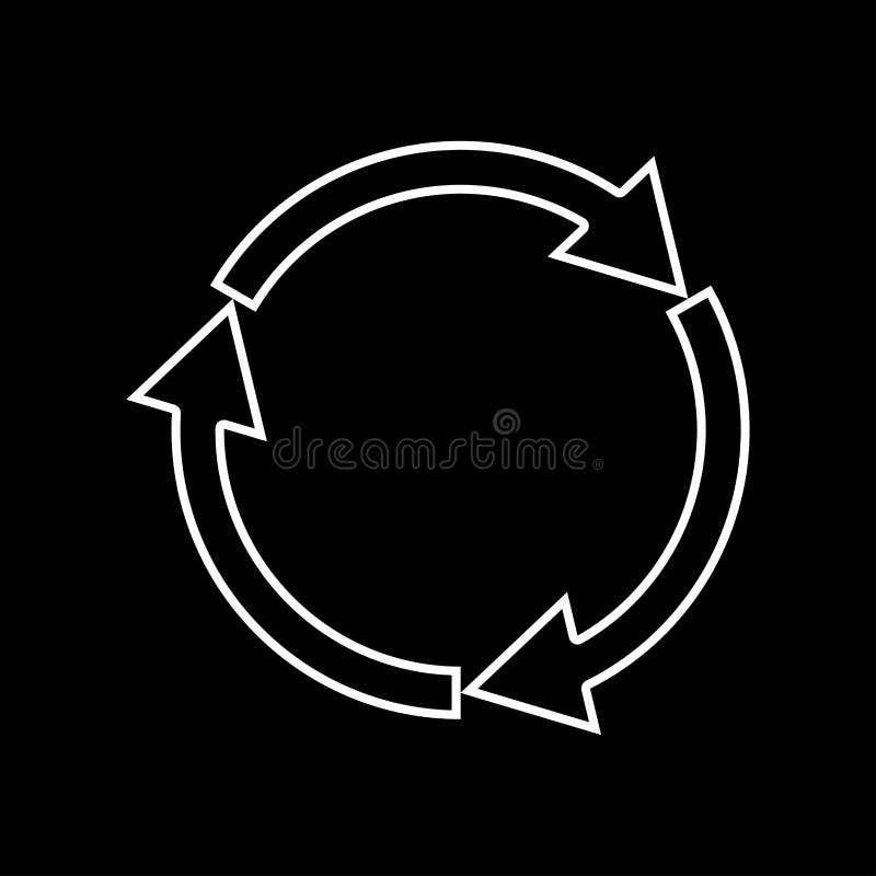 Three Circle Arrows Black Icon . Stock Vector - Illustration of process ... Three Circle Arrows Black Icon . Stock Vector - Illustration of process ...