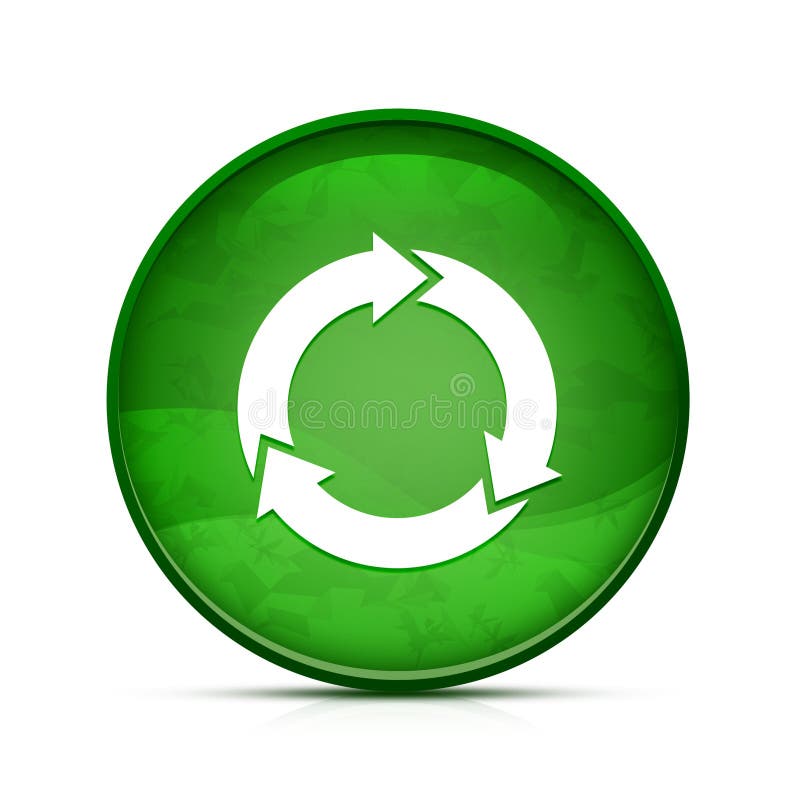 Three Circle Arrows Help Icon on Classy Splash Green Round Button ...