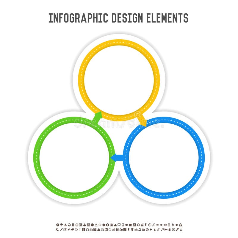 Three Circle Infographics stock vector. Illustration of design - 36898248
