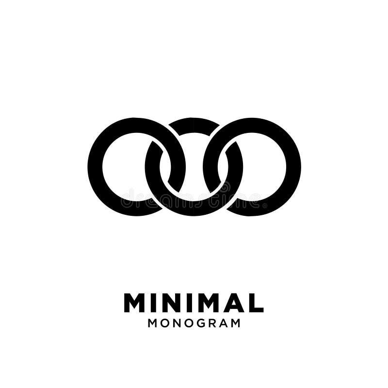 Three Circle / Ring Black Logo Icon Design Vector Illustration Stock ...