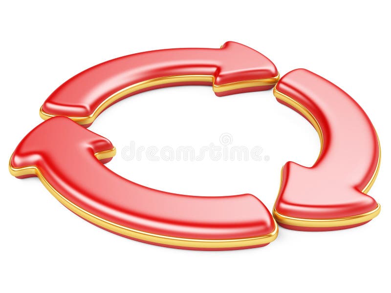 Three circular arrows stock illustration. Illustration of render - 35301151