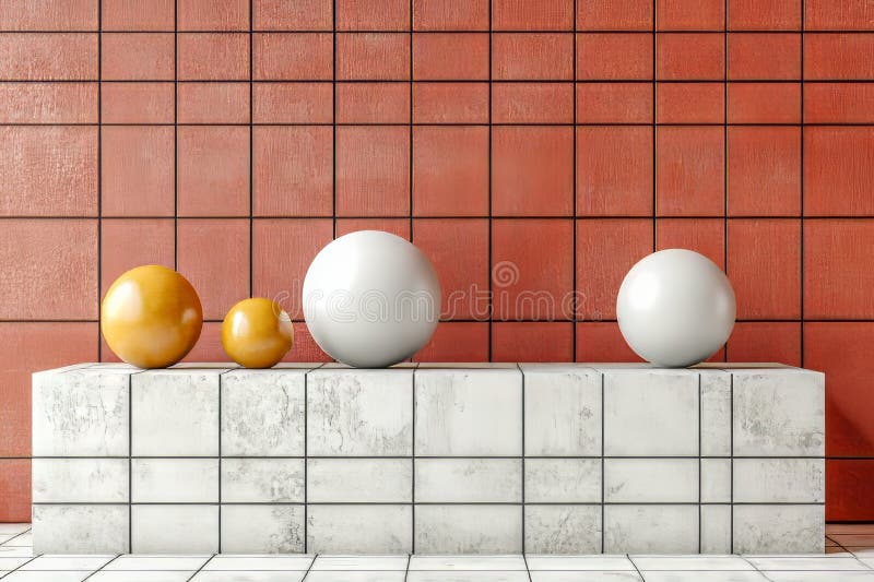 Three Circular Platforms Stand Out Against a Vivid Red Backdrop ...