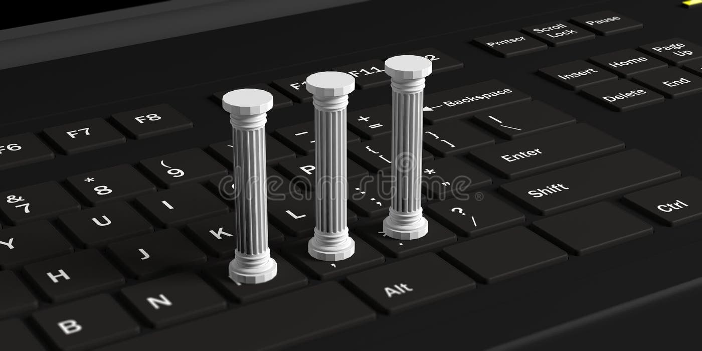 Three Pillars Symbol Stock Illustrations – 87 Three Pillars Symbol ...