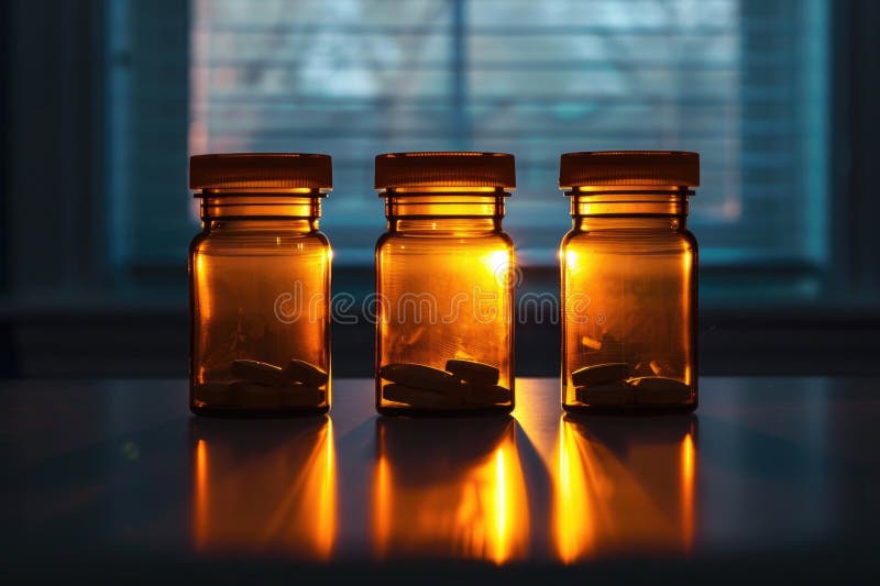 Three Clear Glass Jars Sit on a Table, Empty and Awaiting Contents ...