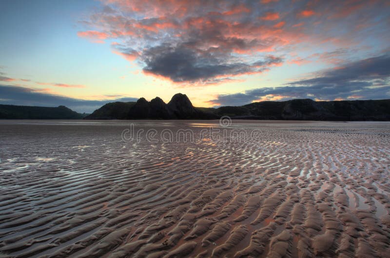 Three Cliffs Bay 2 stock image. Image of south, water - 21541677