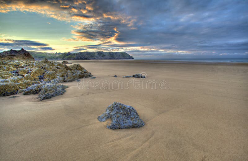 Three Cliffs Bay 3 stock photo. Image of clouds, wales - 21541700