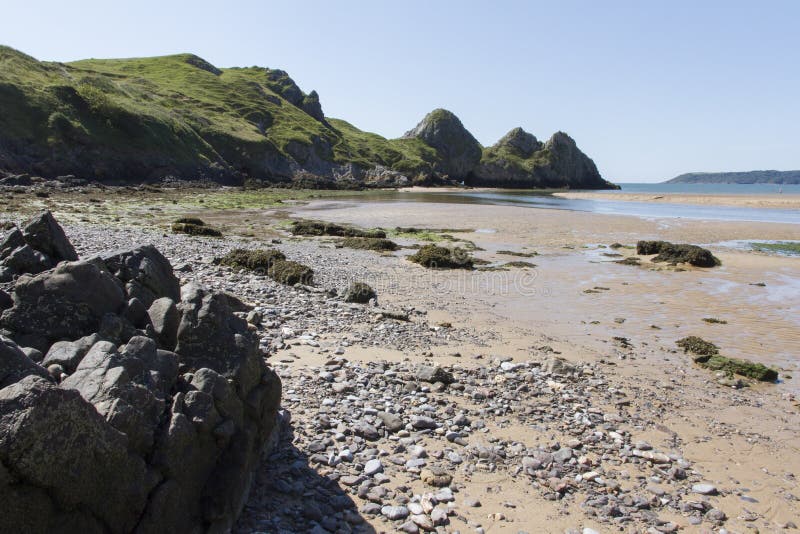 Three Cliffs Bay stock photo. Image of travel, vista - 54116356