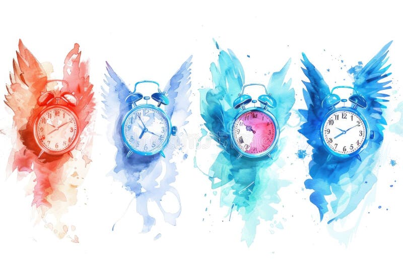 Three Clocks Displayed on a Table, Suitable for Time Management Concept ...