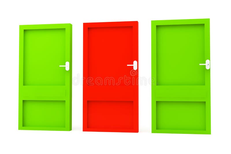 Three Closed Doors Picture. Image: 17988367