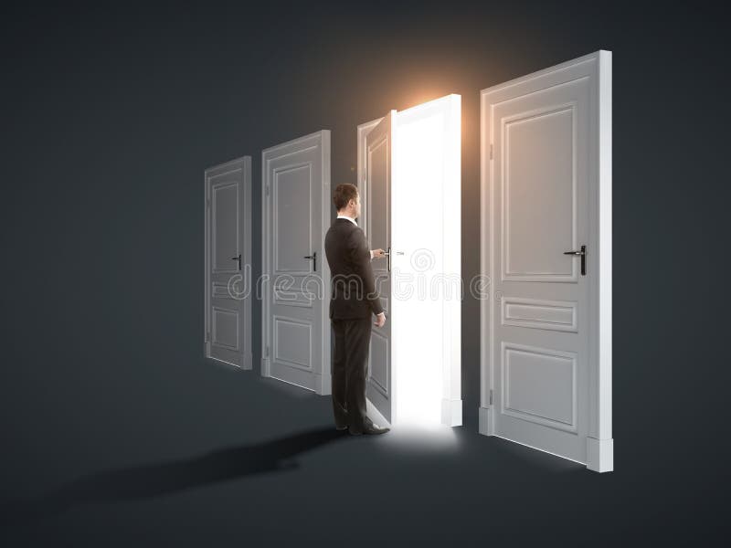 Three closed doors stock photo. Image of interior, creativity - 57110706