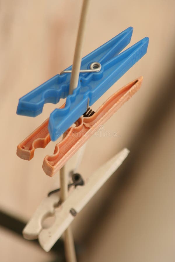 Three clothespins stock image. Image of clothespins, hang - 93873877