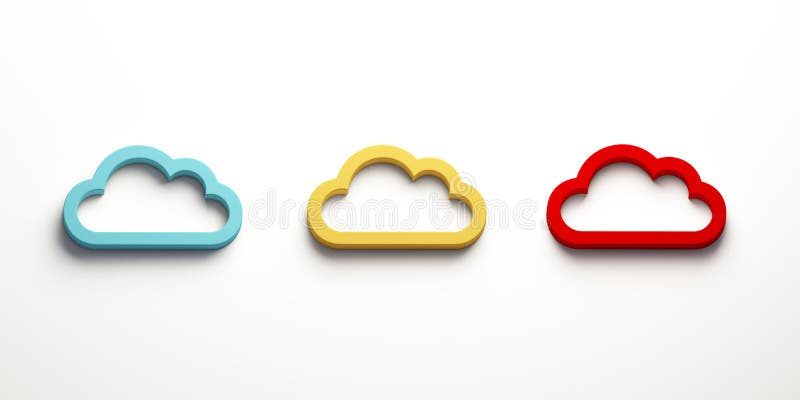 Three cloud icon stock illustration. Illustration of pattern - 67927295