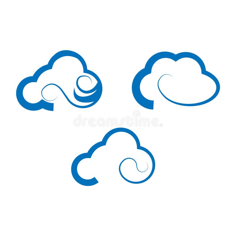 Three cloud icon stock illustration. Illustration of pattern - 67927295