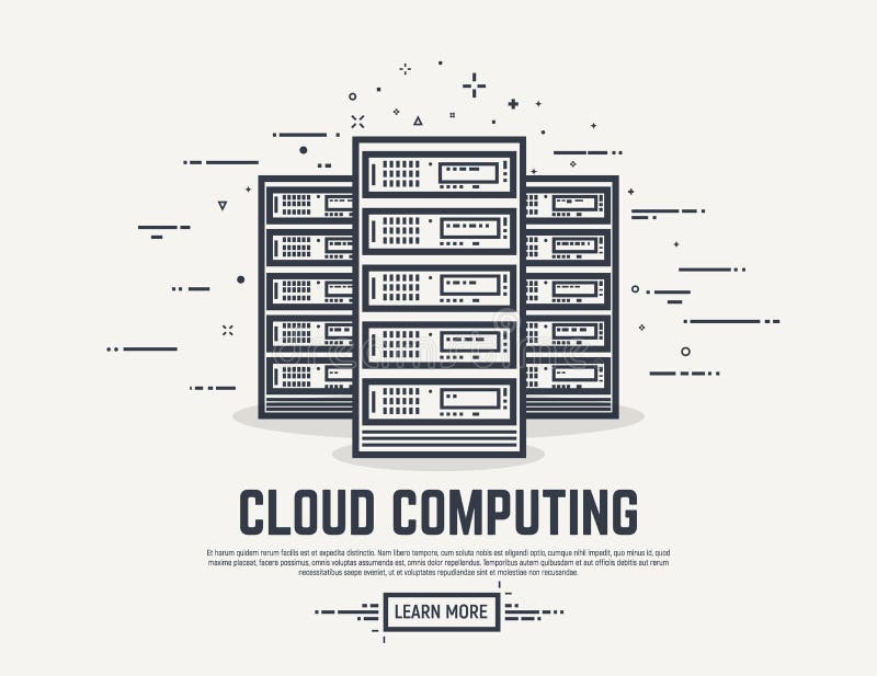 Server line illustration stock vector. Illustration of database - 100134309