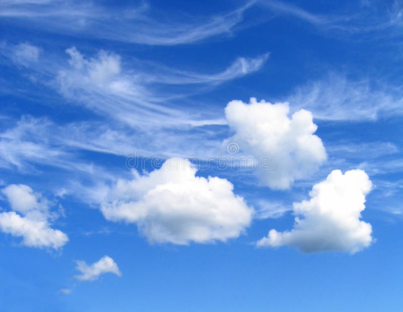 Clouds Floating Within The Blue Sky Stock Photo - Image of blue, nature ...