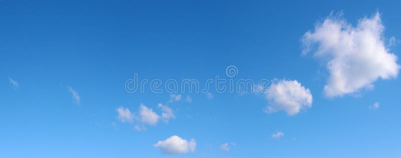 Three Clouds In The Blue Sky Stock Photo - Image: 48323309