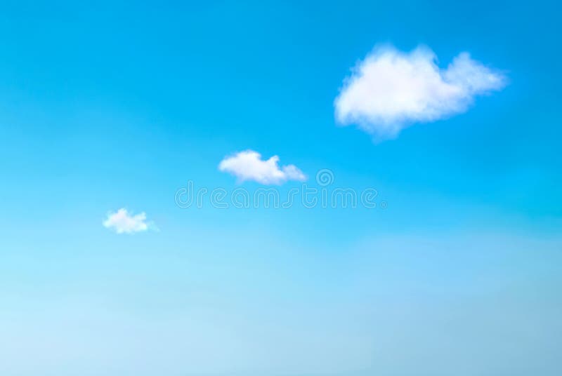 Three Clouds in the Blue Sky Stock Image - Image of figure, light: 48323309