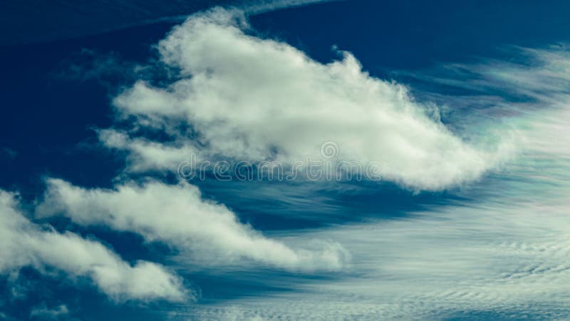 Three Cloud Pattern in the Blue Sky Stock Image - Image of cloudy ...