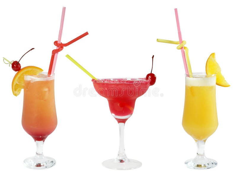 Various Alcoholic Cocktails Stock Image - Image of cold, freshness ...