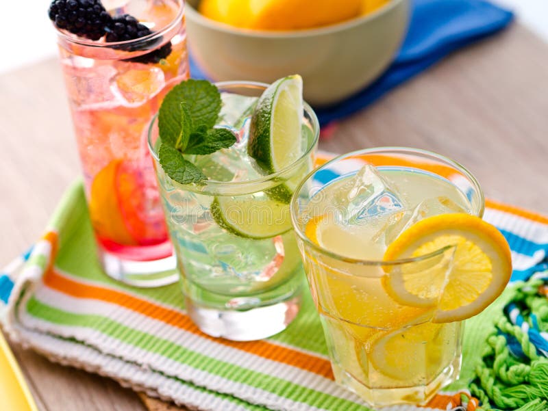 Three cocktails stock photo. Image of cocktail, cube - 37998890