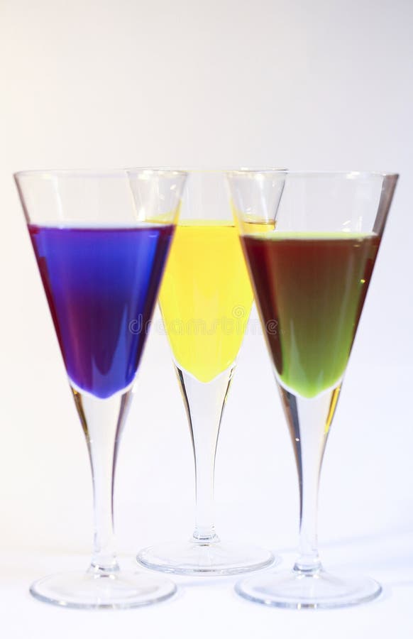 Three Cocktails with Umbrellas Stock Photo - Image of drink, spirits ...